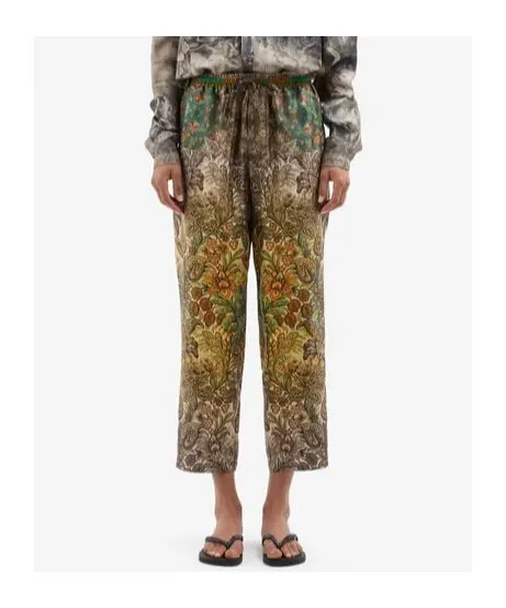PIERRE-LOUIS MASCIA Aloe Elastic Waist Printed Casual Pants