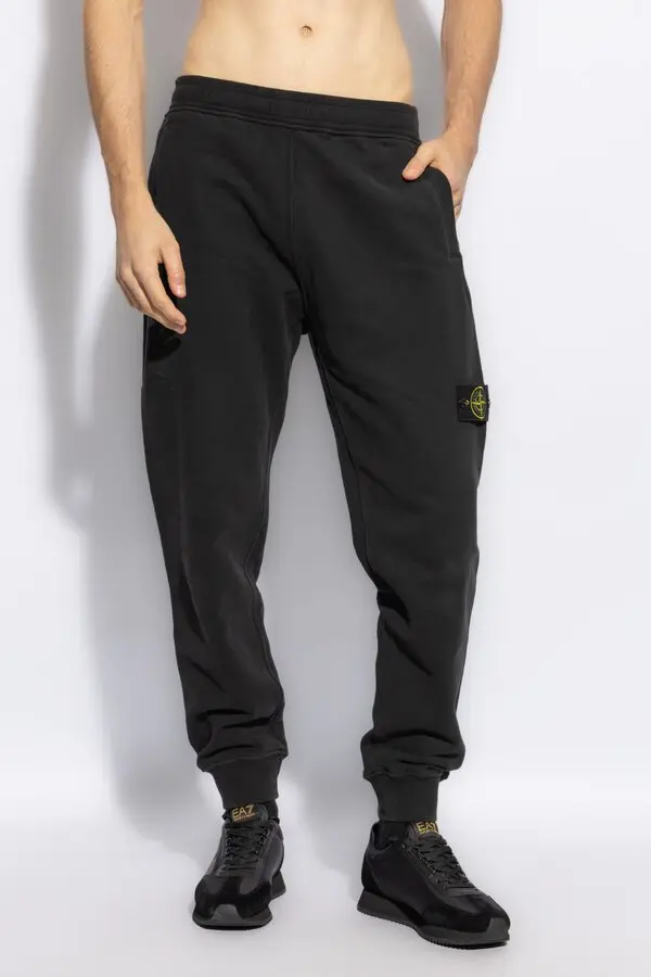 Stone Island Logo Patch Slim Fit Trousers