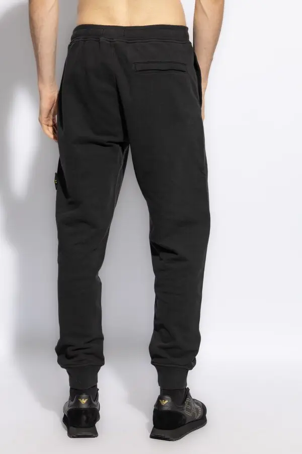 Stone Island Logo Patch Slim Fit Trousers