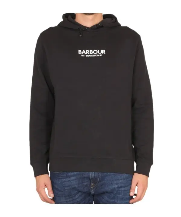 Barbour Logo Print Drawstring Hoodie