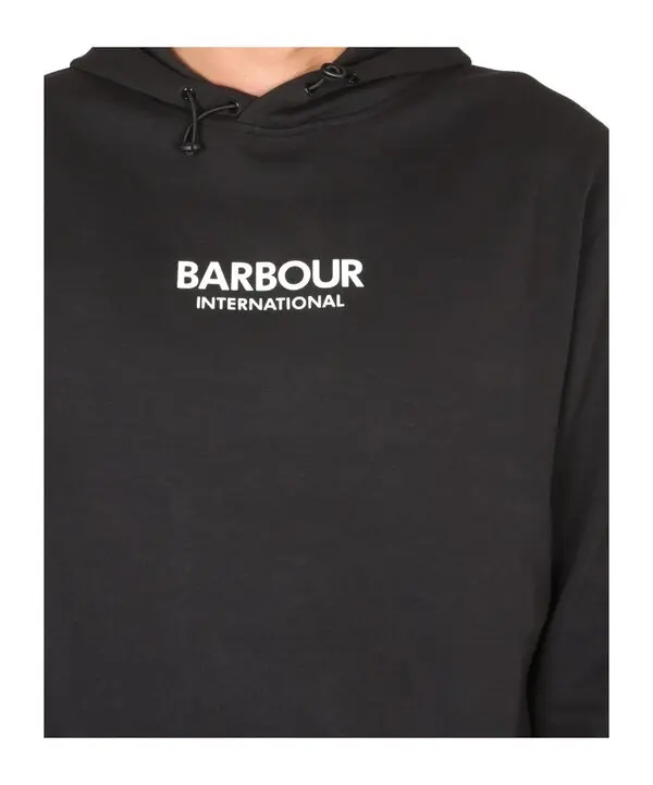 Barbour Logo Print Drawstring Hoodie