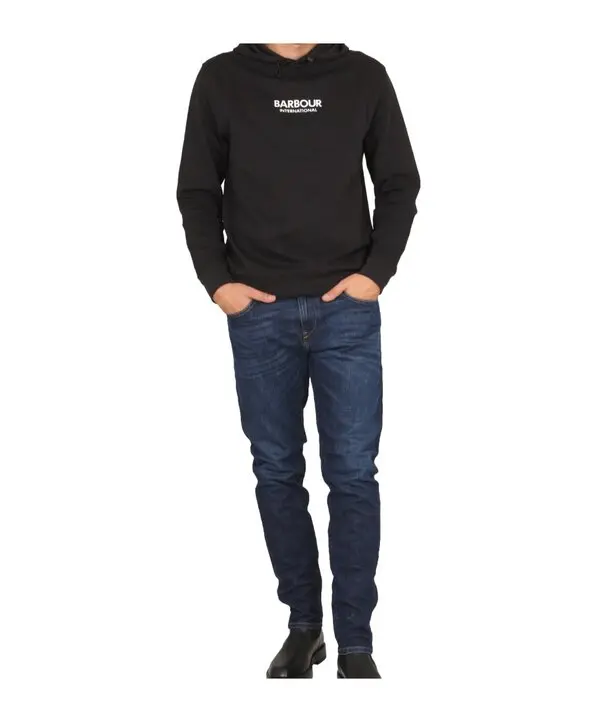 Barbour Logo Print Drawstring Hoodie
