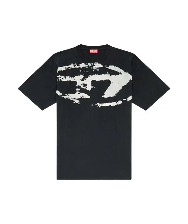 DIESEL® Oversized Logo Print T-shirt - Black