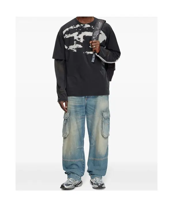 DIESEL® Oversized Logo Print T-shirt