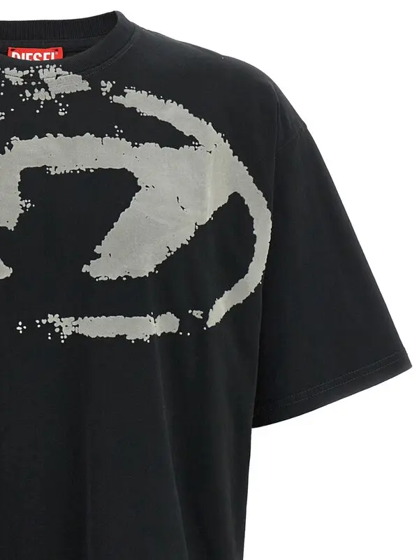 DIESEL® T-boxt Logo Printed Crewneck T-shirt - Black