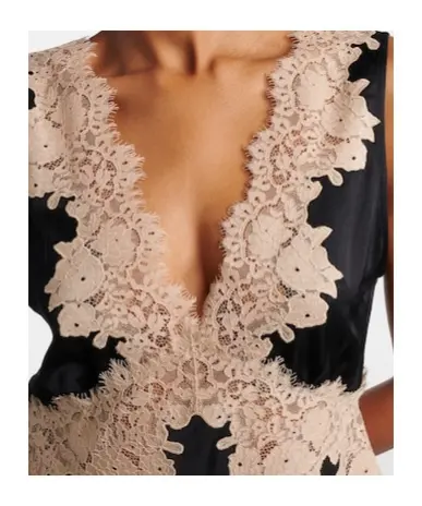 Rixo Emmie Lace-trimmed Satin Top - Black