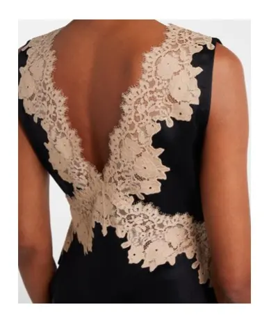 Rixo Emmie Lace-trimmed Satin Top - Black