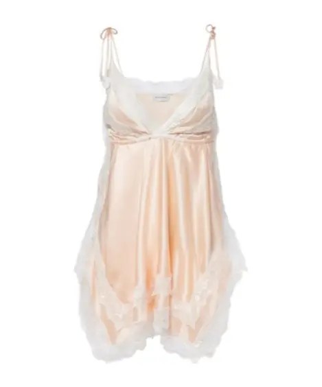 Magda Butrym Lace-trimmed Silk Satin Camisole - Nude