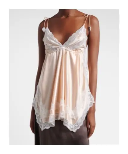 Magda Butrym Lace-trimmed Silk Satin Camisole