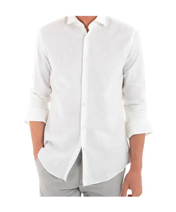 Hugo Boss Classic Collar Linen-cotton Shirt