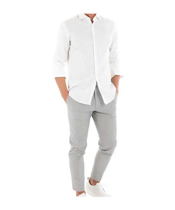 Hugo Boss Classic Collar Linen-cotton Shirt