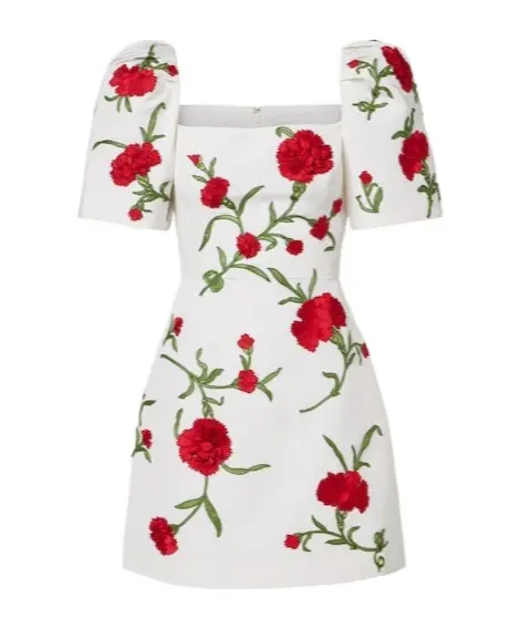 Carolina Herrera Floral Silk Minidress