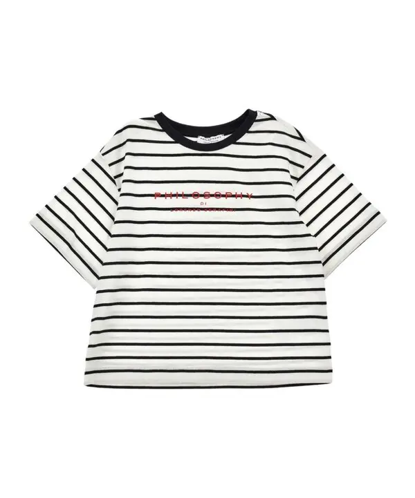 Philosophy Di Lorenzo Serafini Striped Crew-neck T-shirt - White