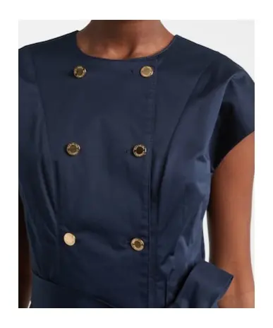 Carolina Herrera Cotton-blend Sateen Midi Dress