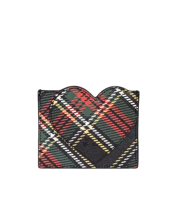 VIVIENNE WESTWOOD Heart-shaped Plaid Cardholder