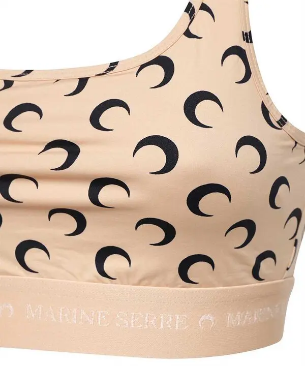 MARINE SERRE Pattern Printed Bra