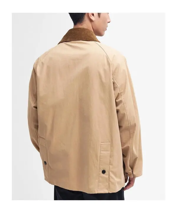 Barbour Bedale Corduroy-collar Long-sleeved Shirt Jacket - Nude