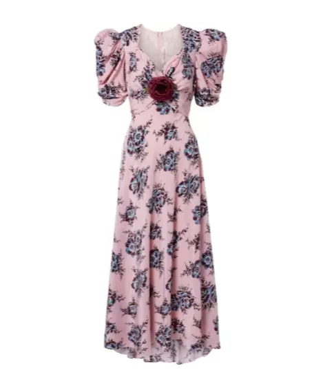 RODARTE Floral-applique Silk Gown - Pink