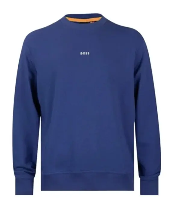 Hugo Boss Logo Detailed Regular-fit Sweatshirt - Blue