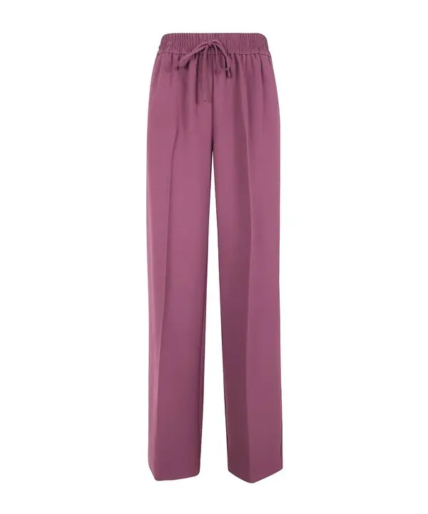 TWINSET Drawstring Trousers With Metal Logo - Pink