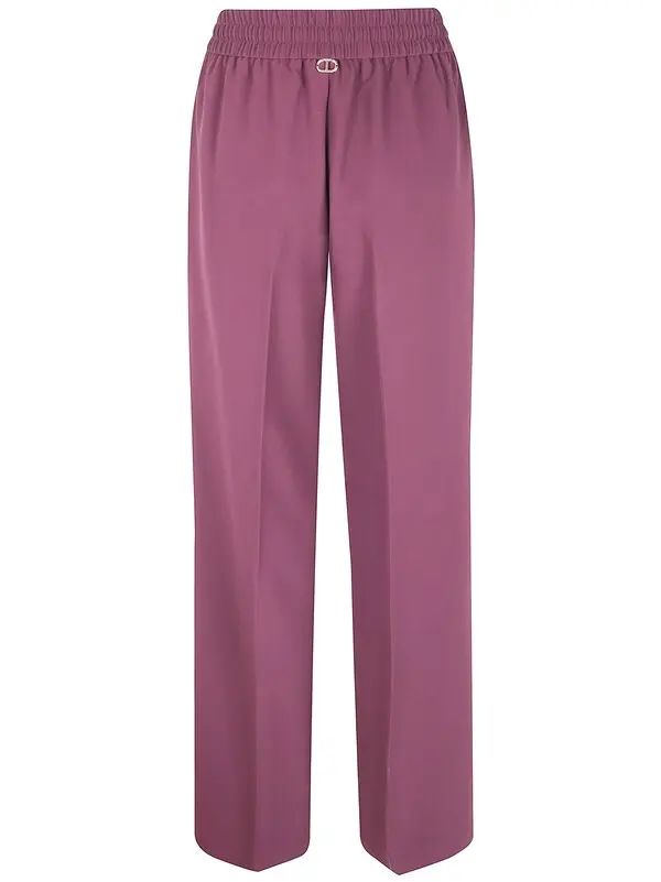 TWINSET Drawstring Trousers With Metal Logo