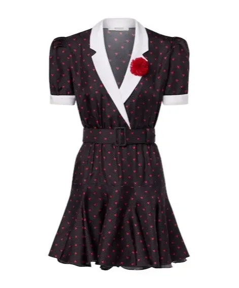RODARTE Printed Silk Twill Minidress