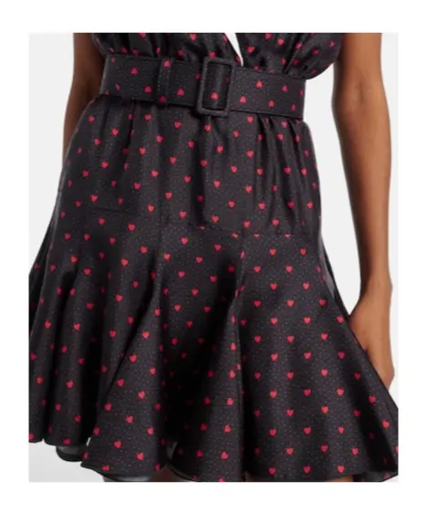 RODARTE Printed Silk Twill Minidress