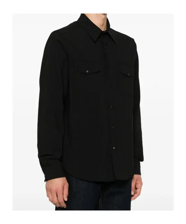 Aspesi Flannel Curved Hem Shirt Jacket