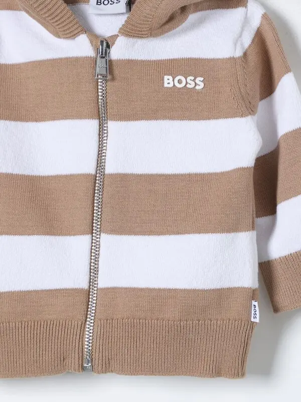Hugo Boss Striped Knit Hoodie