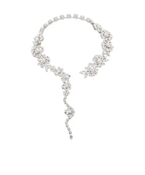 Simone Rocha Fragment Heartbloom Necklace - White
