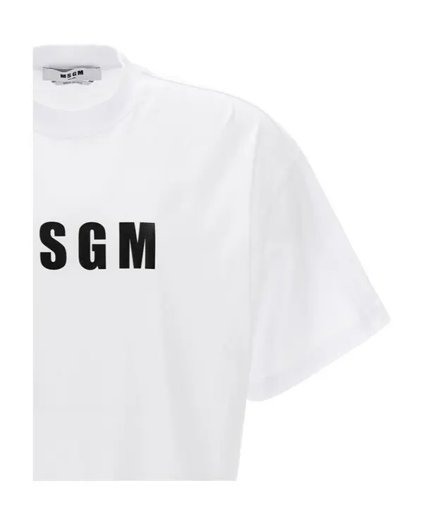 MSGM Logo Printed Crewneck T-shirt