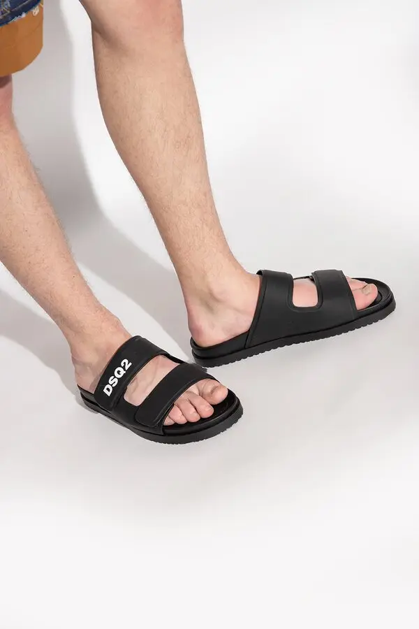 Dsquared2 Logo Printed Open Toe Sandals