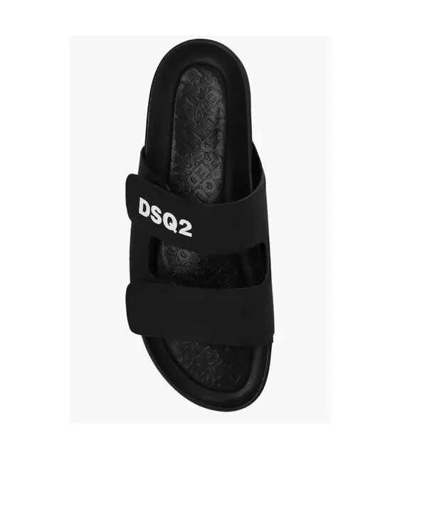 Dsquared2 Logo Printed Open Toe Sandals