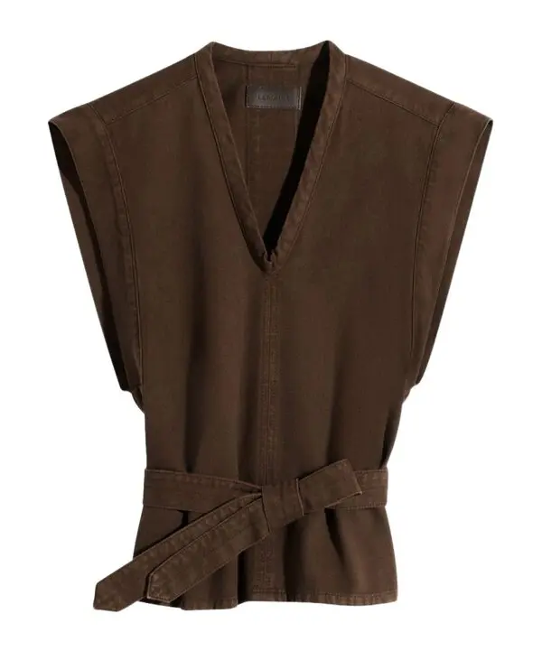 LEMAIRE Sleeveless V-neck Top - Green