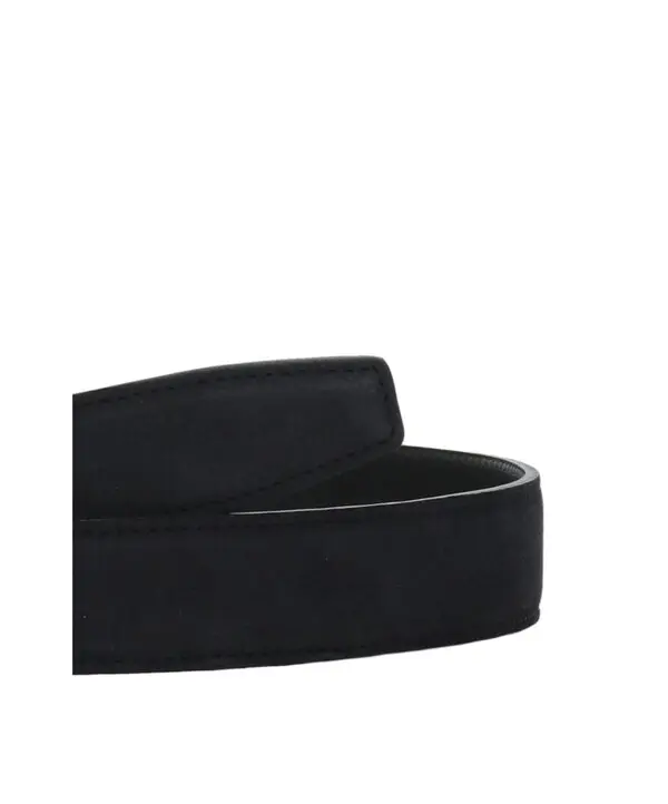 ORTIGNI Pebbled Logo-buckle Belt