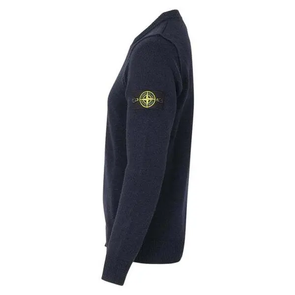 Stone Island Logo Patch Crewneck Knitted Jumper