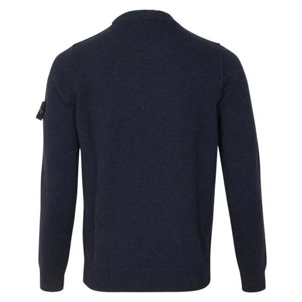 Stone Island Logo Patch Crewneck Knitted Jumper