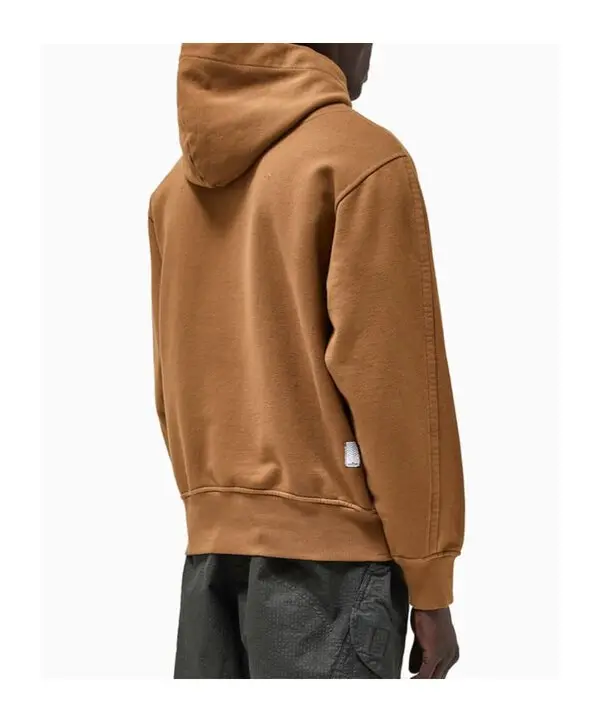 Stone Island Plain Logo-patch Cotton Hoodie