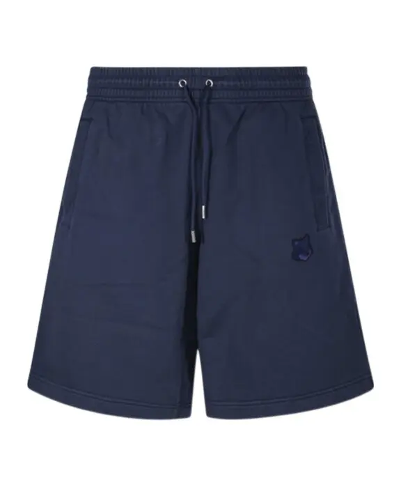 Maison Kitsuné Fox Head Patch Drawstring Shorts - Black