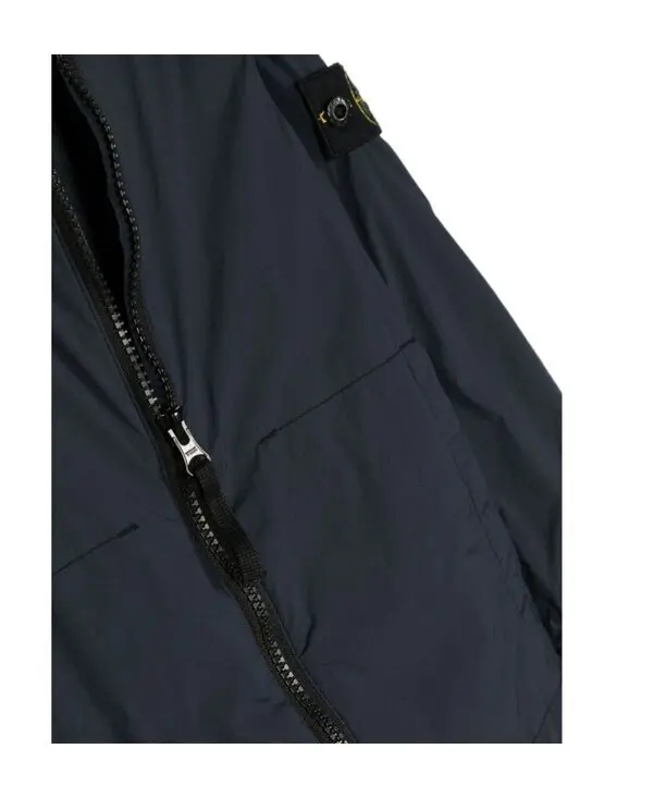 Stone Island Logo-patch Zip-up Hooded Jacket