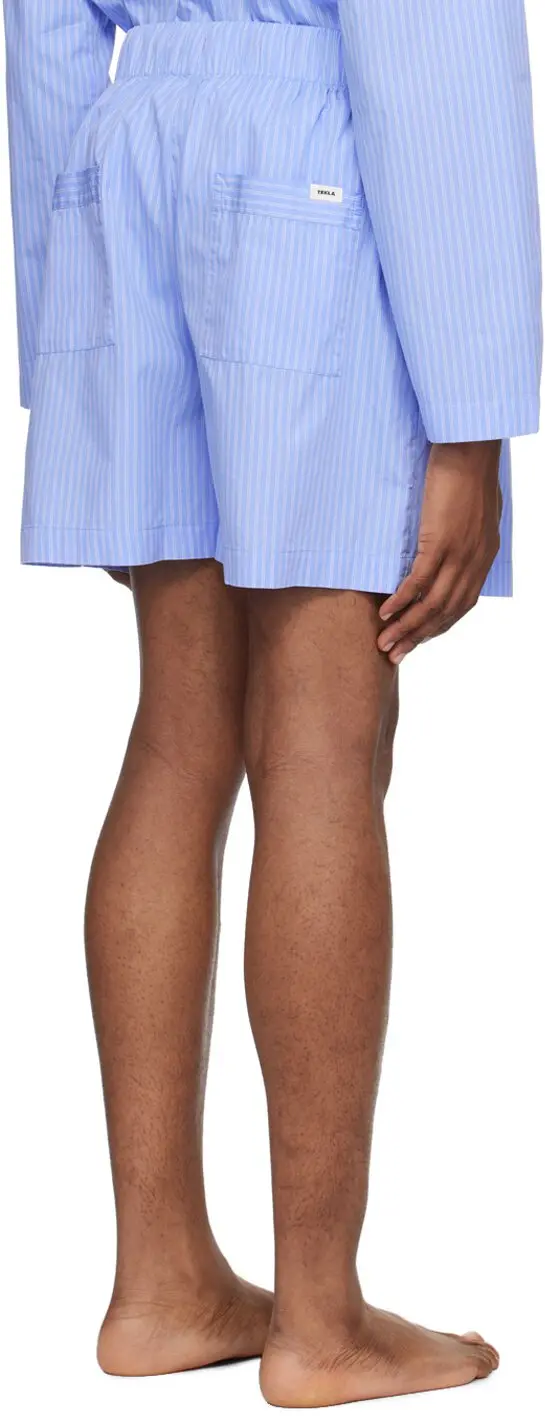 TEKLA Pinstriped Drawstring Shorts