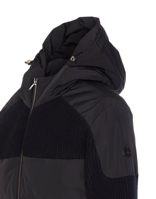 Moose Knuckles Ribbed-panel Quilted Padded Jacket