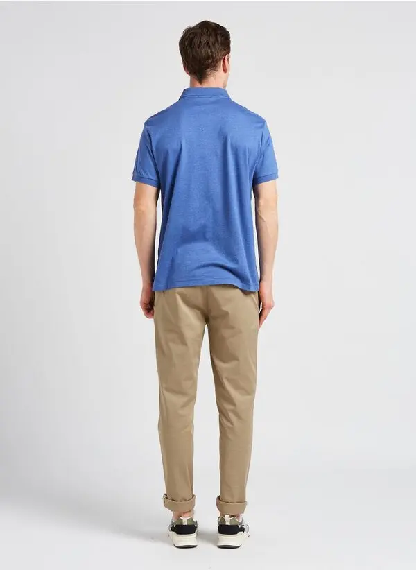 Polo Ralph Lauren Logo Embroidered Short-sleeved Polo Shirt - Blue