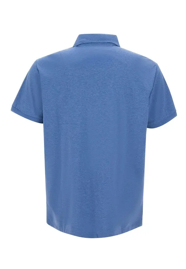 Polo Ralph Lauren Logo Embroidered Short-sleeved Polo Shirt - Blue