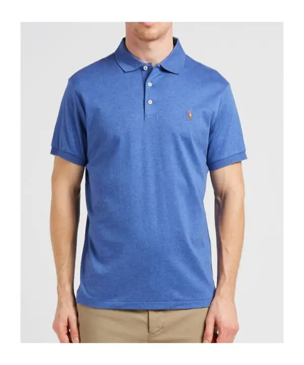 Polo Ralph Lauren Logo Embroidered Short-sleeved Polo Shirt - Blue