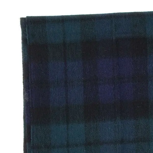 Barbour Checked Pattern Fringed Scarf