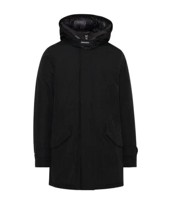 Woolrich Zip-up Hooded Parka - Black