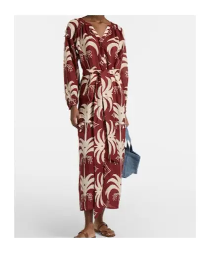 Johanna Ortiz Printed Linen Maxi Dress