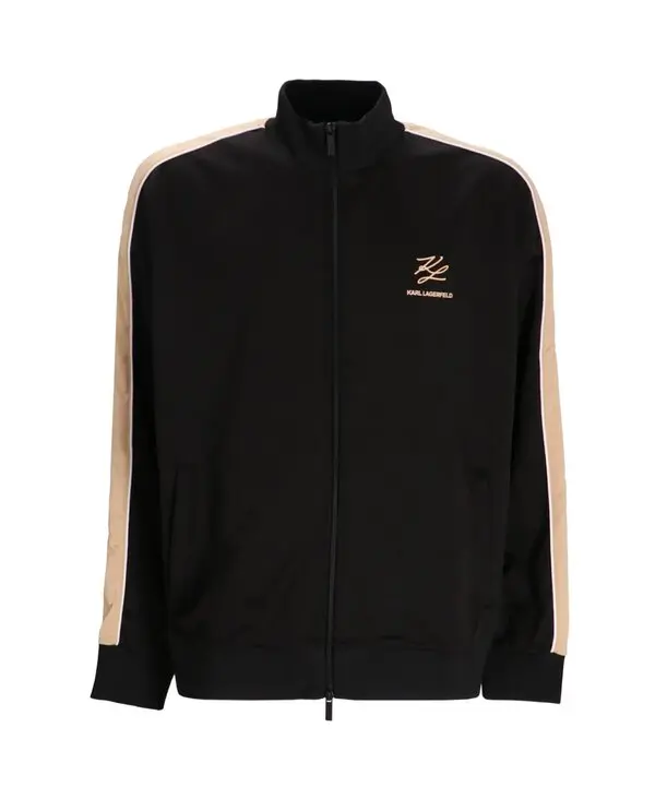 Karl Lagerfeld Zip-up Track Jacket With Stripe Detail