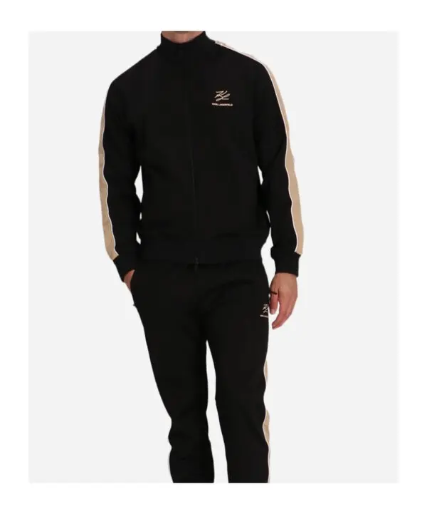 Karl Lagerfeld Zip-up Track Jacket With Stripe Detail